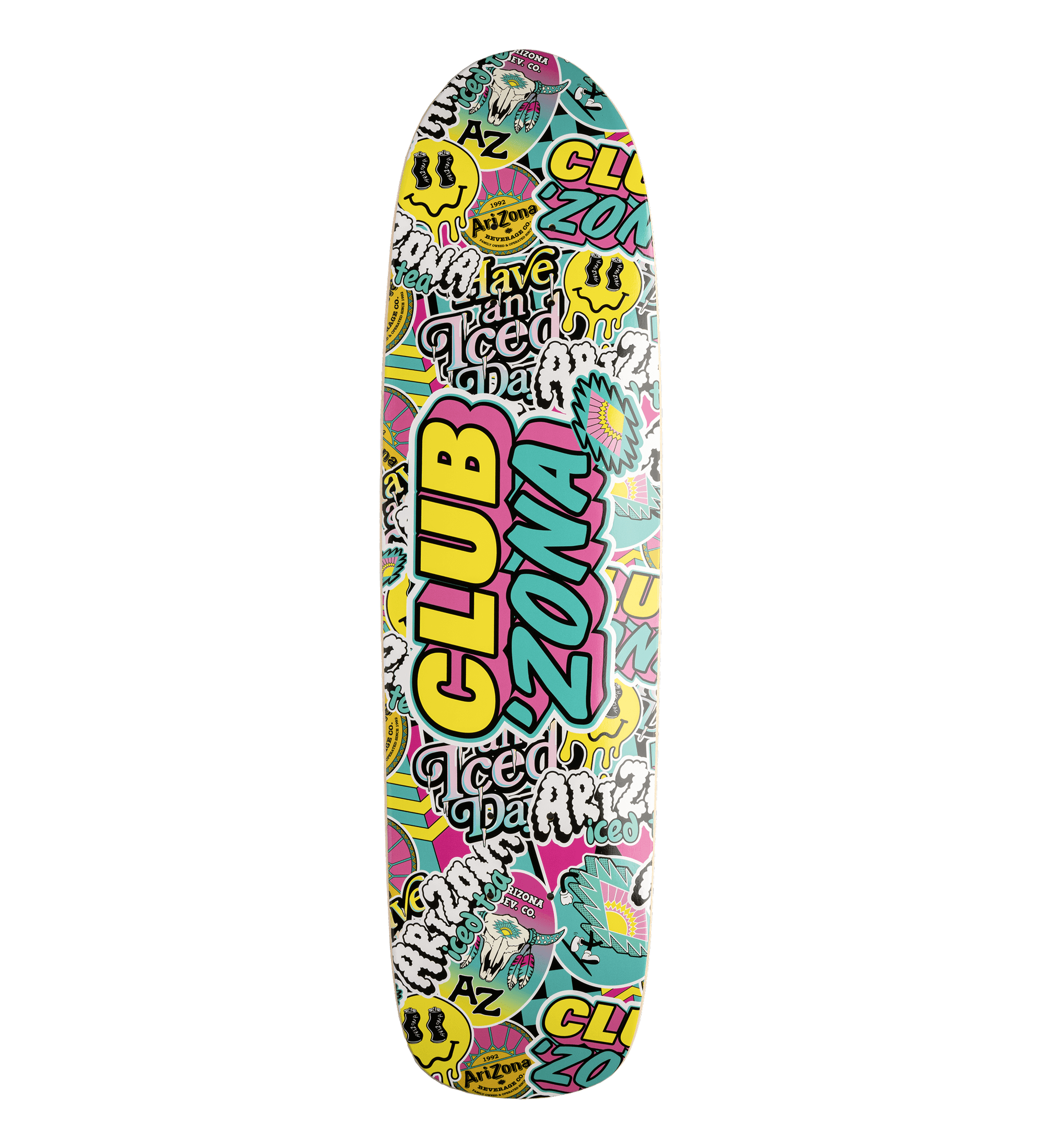 Yellow & Teal Club ’Zona Sticker Cruiser Deck – DrinkAriZona