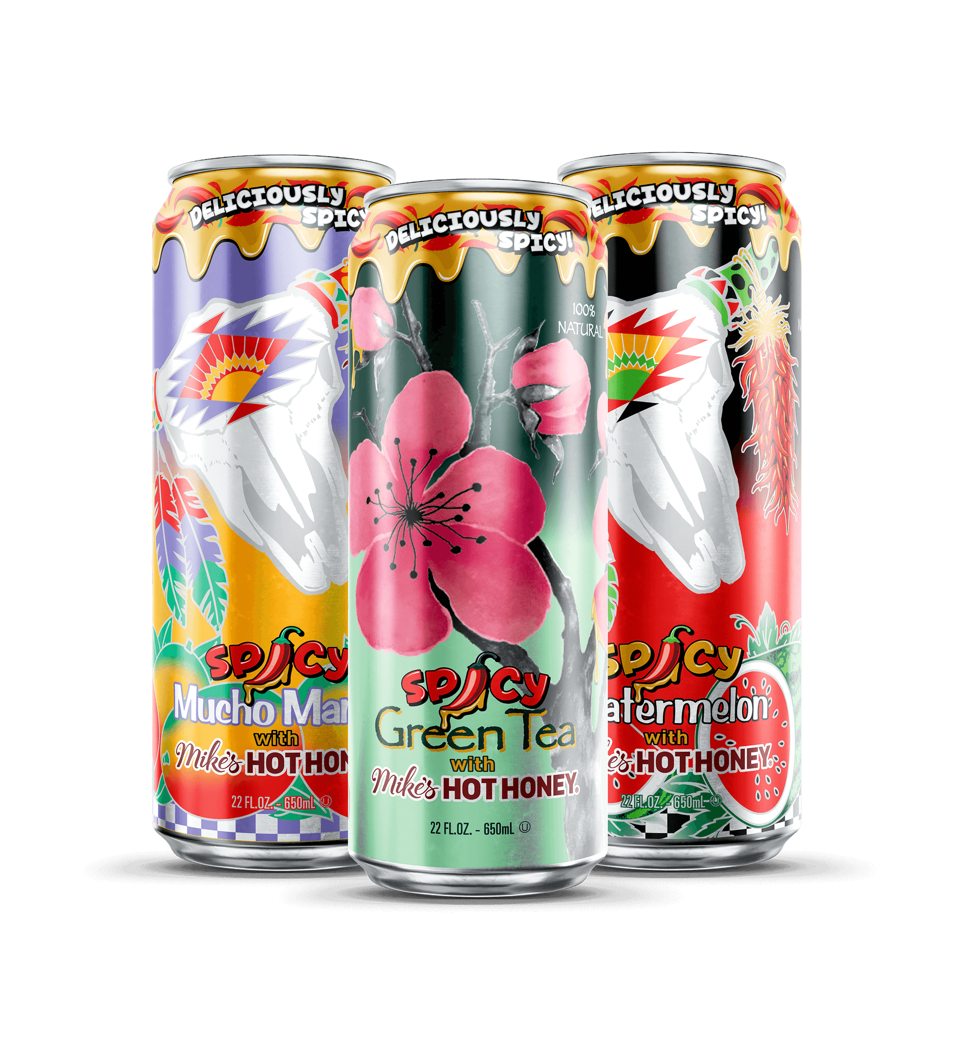 Spicy 12-Count Tea & Juice Cocktail Variety Pack | 22 oz. Big Can / 12 ...